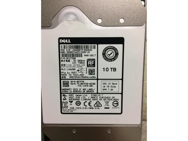 DELL R740 10T 07FPR 007FPR 3.5" SAS HUH721010AL5200 hard drive hdd ...