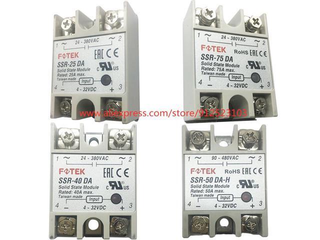 10 PCS SSR-50DA FOTEK Single-Phase Solid State Relay 50A DC control AC SSR50DA - Newegg.com