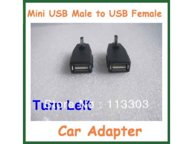 100pcs Car Adapter T style Mini USB Male to USB Female Adapter Turn ...