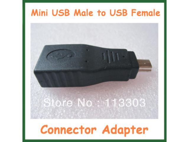 500pcs Mini USB Male to USB Female Connector Adaptor Data Cable Adapter ...