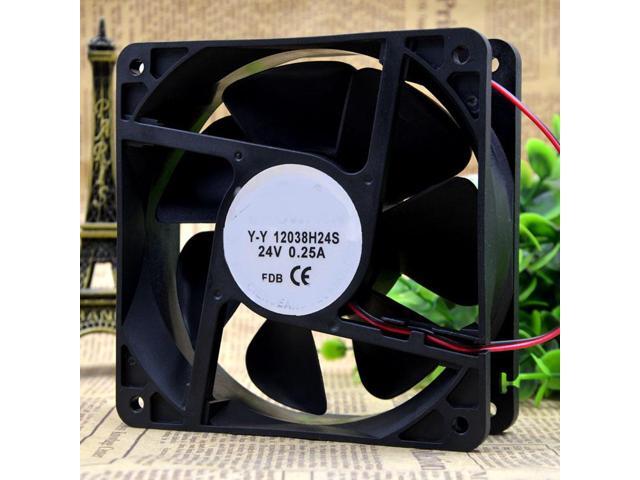 The yy12038H24S 12cm 12038 24V 0.25A DC fan 2 wire heat dissipation fan ...