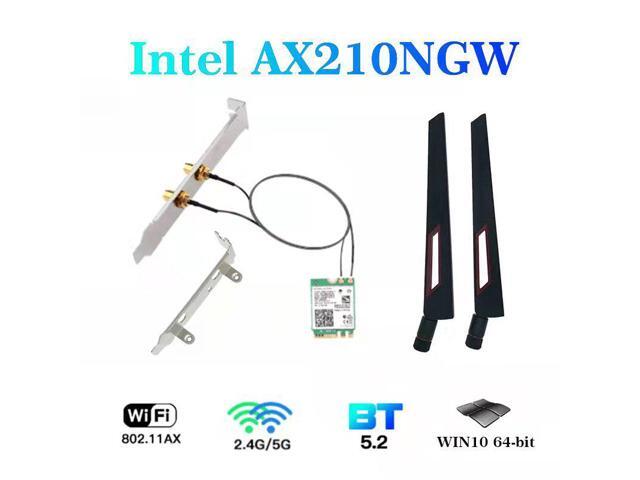 Dual band 3000mbps wifi 6 ax210ngw intel ax210 wifi 6e bt5.2 desktop kit 802.11ax 2.4ghz/5ghz MU ...