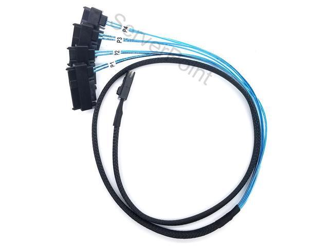 1M Mini SAS SFF-8087 36P to 4 * SFF-8482 SAS SAS29+15P Connector Cable ...