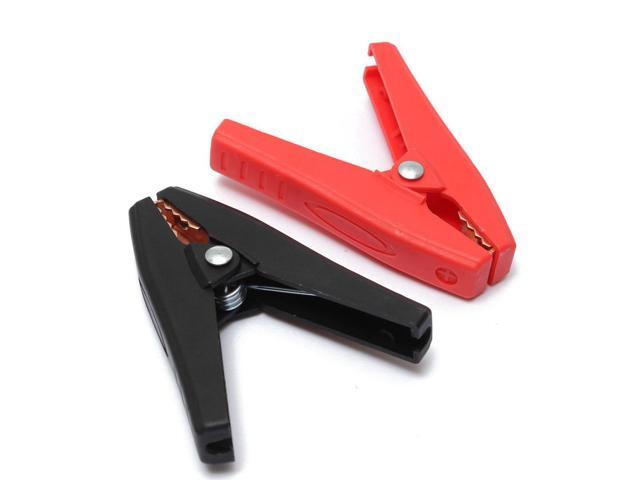 2pcs Durable 100A Insulated Crocodile Alligator Clip Car Red Black ...