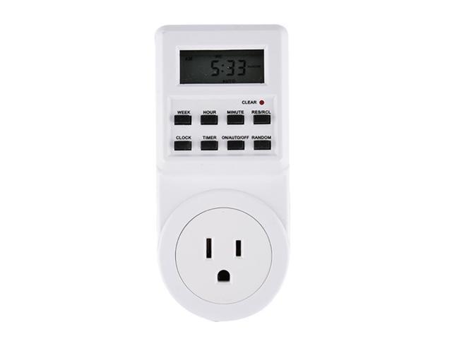 US Plug Digital Weekly Programmable Electrical Wall Plug-in Power ...