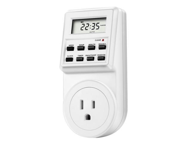 US Plug Digital Weekly Programmable Electrical Wall Plug-in Power ...