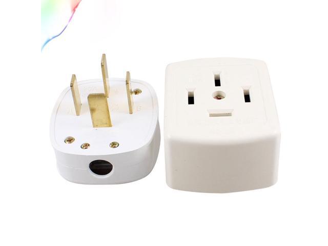 White 3 Phase 4 Flat Pin Earth Ground Industrial Socket Plug Set 25A ...