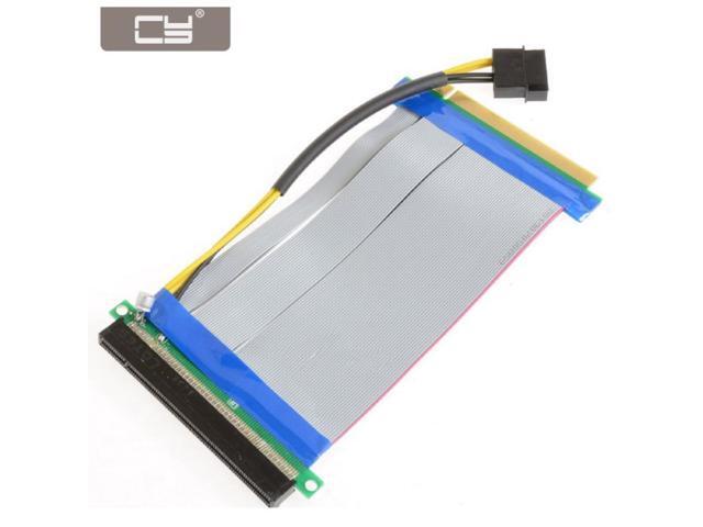 16X PCI-E Express to 16x Riser Extender Card with Molex IDE Power ...