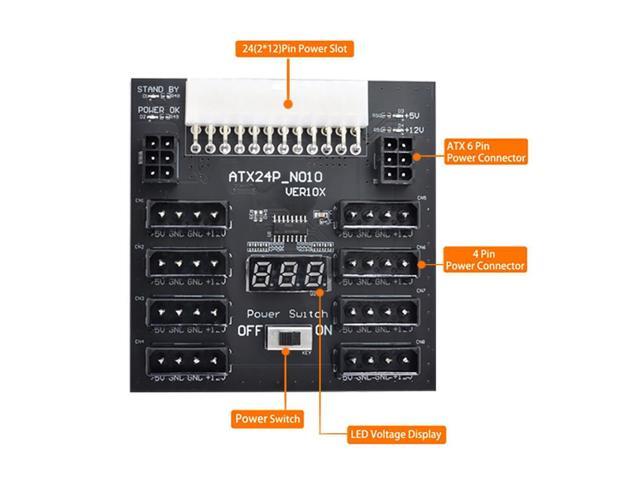 For CHIA ETH BTC Mining Miner ATX PSU Server Power Board Power Supply ...