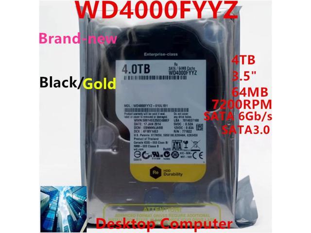 HDD For WD Black/Gold 4TB 3.5" SATA 64MB 7200RPM For Internal Hard Disk ...