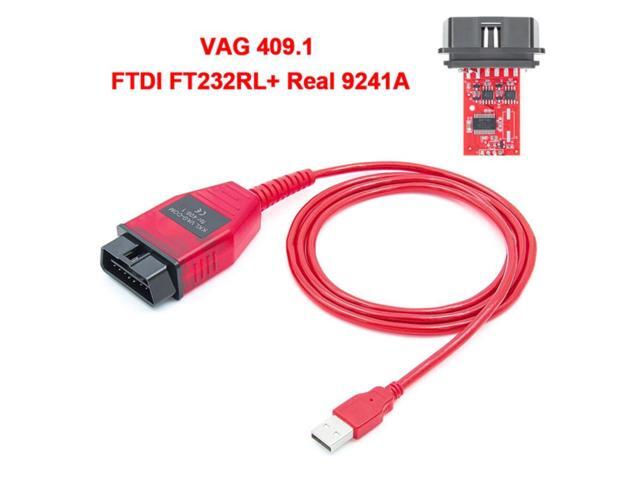 VAG 409.1 Red PCB Board Real 9241A Chip FTDI FT232RL Car Diagnostic ...