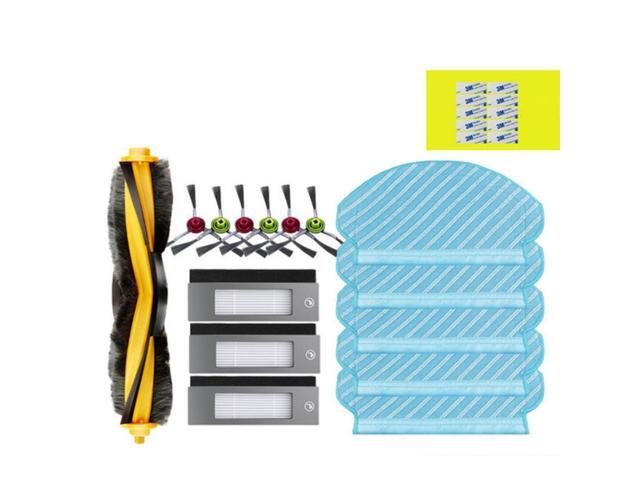 3*HEPA Filter+1pair Side Brushes+1*Roller Brush+5*Cleaning Rags for ...