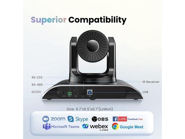 Tenveo 4K PTZ Conference Camera with 5X Digital Zoom AI Tracking ...
