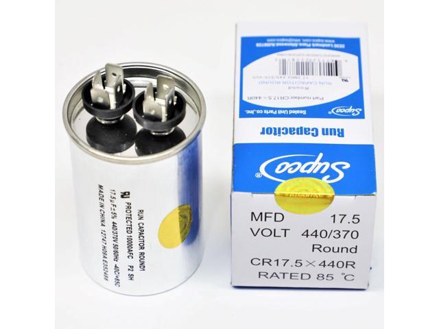 Supco CR17.5X440R HVAC Motor Round Run Capacitor 17.5 MFD 440 Volts ...