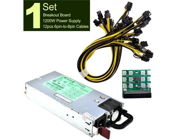 DPS-1200FB A 1200W PSU Power Supply + Breakout Board + 12pcs 6pin-to ...
