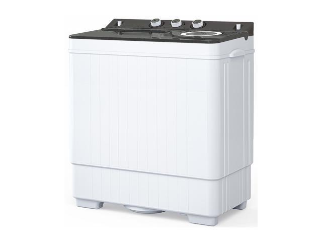 Twin Tub with Built-in Drain Pump XPB65-2288S 26Lbs Semi-automatic Twin Tube Washing Machine for ...
