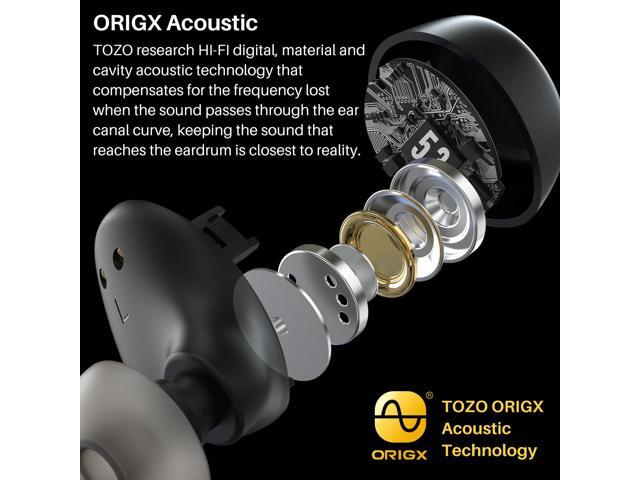 TOZO A1-S Wireless Earbuds Bluetooth 5.3 in Ear Headphones Built-in ...