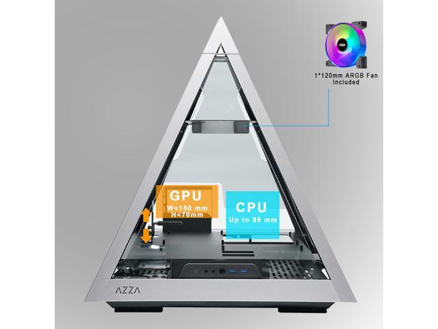 AZZA PYRAMID 804L / PCIE 3.0 included / Gaming / CNC ATX Case ...
