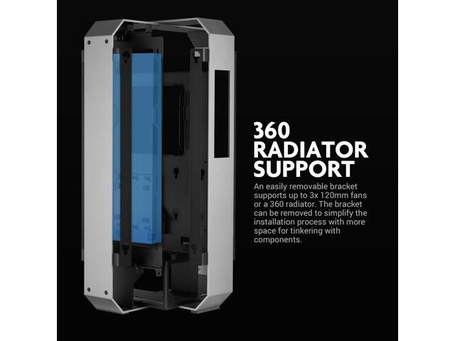 AZZA Opus 809 / Gaming / CNC ATX Case / 4-Side Tempered Glass / Silver ...