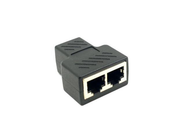 1 To 2 Ways RJ45 Ethernet LAN Network Splitter Double Adapter Ports ...