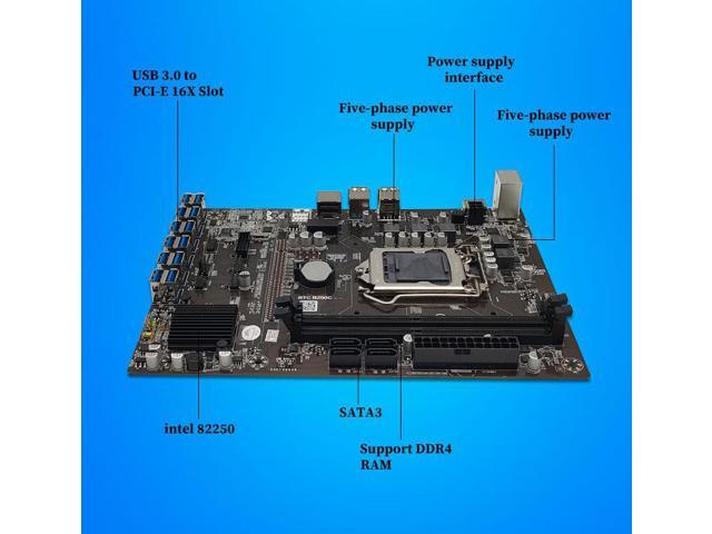 b250c btc Mining Motherboard 12XPCIE to USB3.0 Graphics Card Slot ...