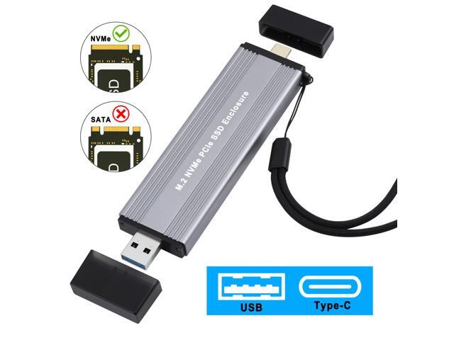 M.2 NVMe Case SSD Enclosure NVMe to USB Adapter 10Gbps USB 3.1 Gen2 ...