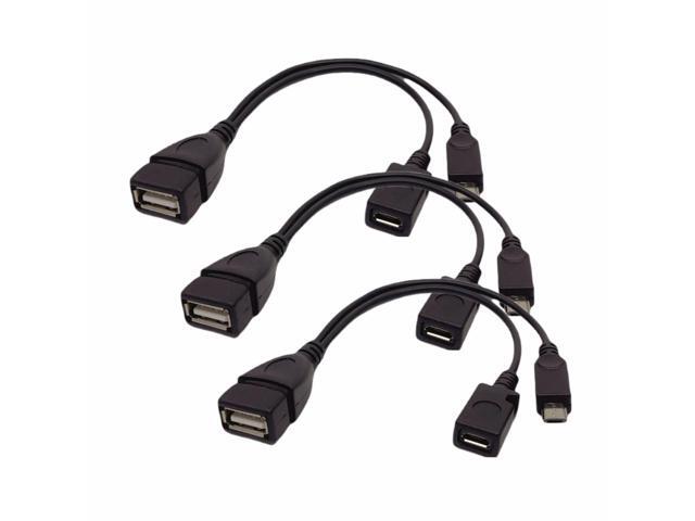 BUCIER [3 Pack] USB Port Adapter,2 in 1 Micro USB OTG Cable with Micro ...