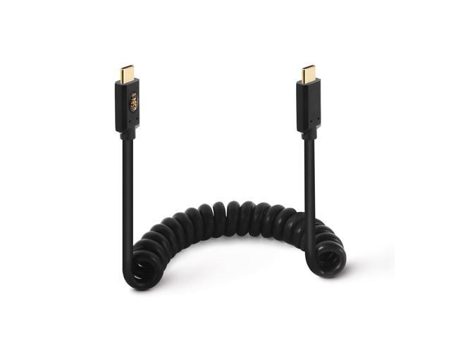 BUCIER 3.9ft USB 4.0 Type C Coiled Cable, Bidirectional 40Gbps Data ...