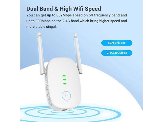 2022 WIFI extensor, 1200Mbps WIFI enhancer, dual -frequency wireless ...