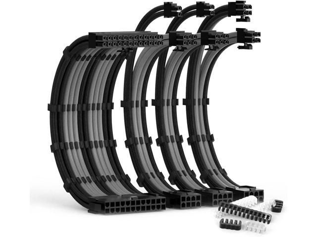 PSU Cable Extension Kit 30CM Length with Cable Combs 1x24Pin/1x8Pin(4+4 ...