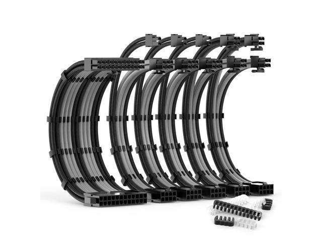 PSU Cable Extension Kit 30CM Length with Combs,1x24Pin/2x8Pin(4+4) EPS ...