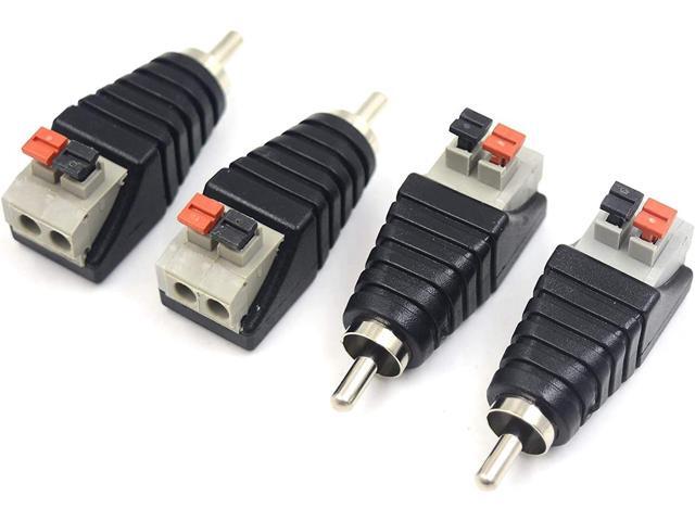 BUCIER Speaker Wire to RCA Adapter Converter, RCA to Speaker Wire ...