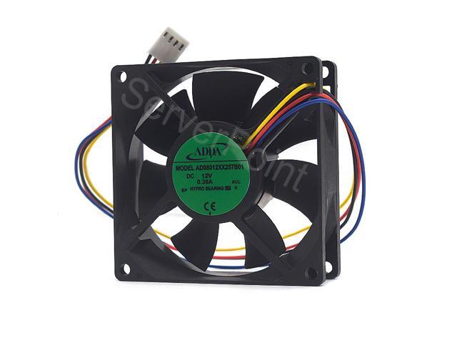 12V 0.38A AD08012XX257B01 8 cm 8cm 8025 4-wire (4PIN) automatic ...