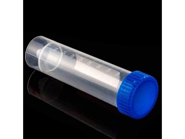 50 Pieces of 50 Ml Plastic Centrifuge Tubes with Blue Screw Caps and ...