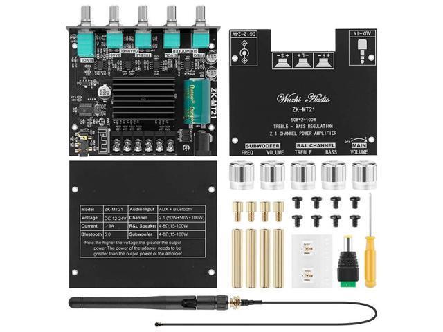 ZK-MT21 Bluetooth Amplifier Board 2.1 2X50W+100W Audio Power Amplifier ...