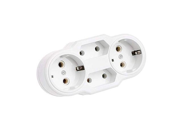 Triple Plug Protective Contact Multiple Plug Power Distribution Adapter ...