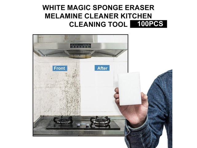 100pcs/lot White Magic Sponge Cleaner Eraser Multi-functional Cleaner ...