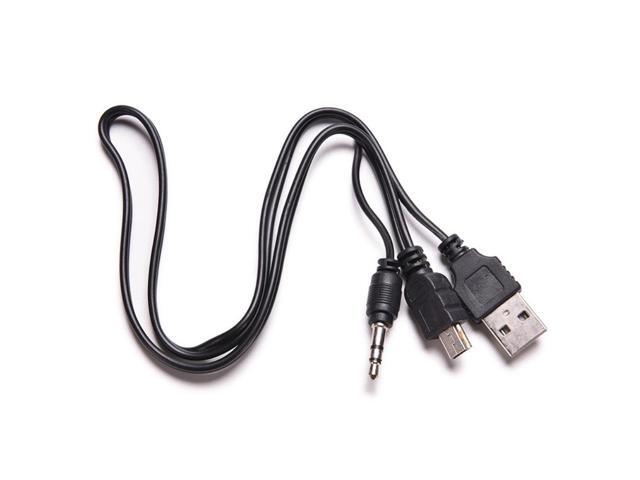 1PC 50cm USB Mini Male to Male USB 2.0 5pin Standard + 3.5mm AUX Audio ...