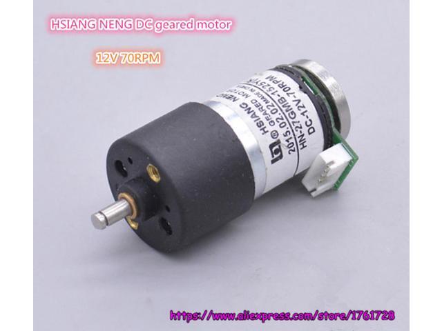 Taiwan HSIANG NENG 12V 70RPM geared motor HN-27GMB-1525 micro DC motor ...