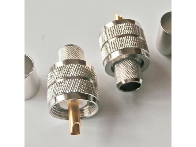 Connector Socket PL259 PL-259 SO239 SO-239 UHF Male Crimp for LMR400 ...