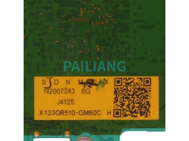 For SDNMQX NP2007243 Celeron J4105 Laptop Motherboard X133GR510-GD60C ...