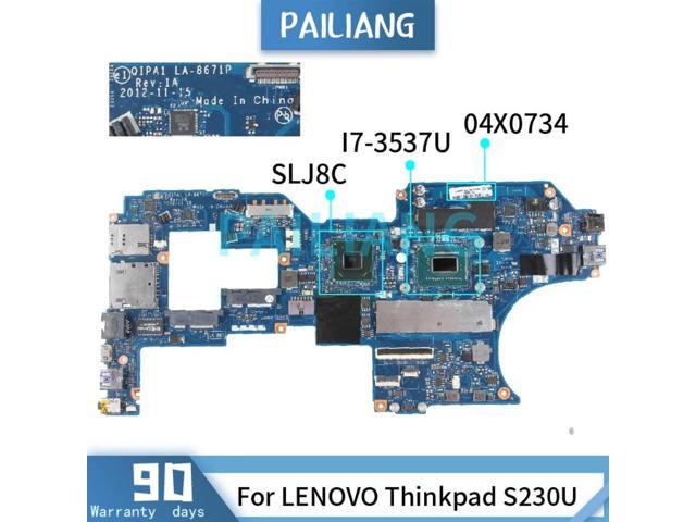 For LENOVO Thinkpad S230U I7-3537U Mainboard FRU: 04X0734 LA-8671P ...