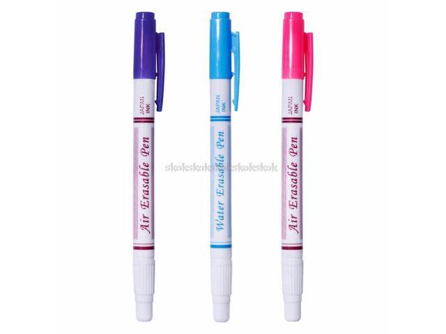 3pcs Useful Double Head Red Blue Purple Air Erasable Pen Fabric Marker ...