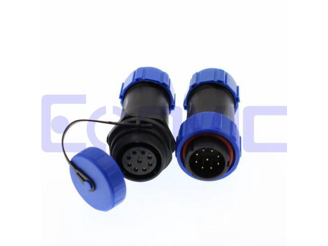 2set SP17 9 pin Waterproof electrical Male and female plug LED ...