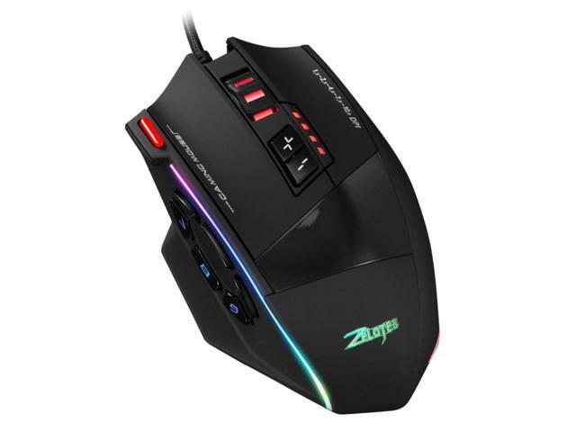 ZELOTES C-13 Professional gaming mouse 13 Programmable Buttons Wired ...