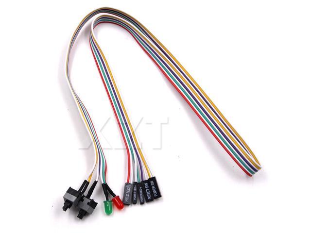 AT Hot PC Case Red Green LED Lamp ATX Power Supply Reset HDD Switch ...