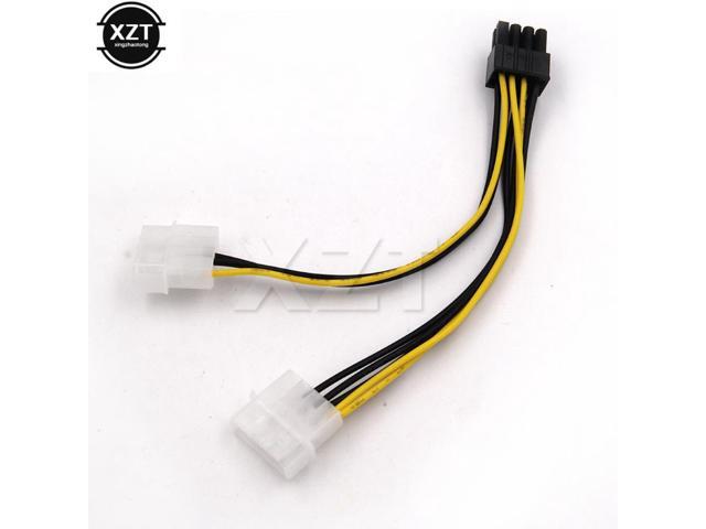 2 IDE Dual 4pin Molex IDE Male to 8 Pin Female PCI-E Y Molex IDE Power ...