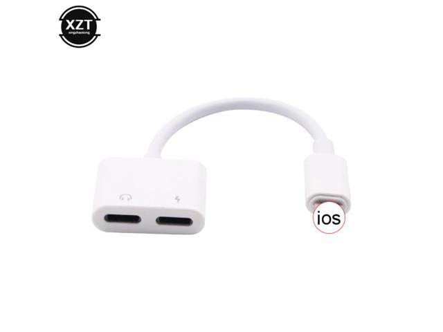 2 in 1 Audio Adapter For IPhone XS MAX XR X 8 Plus 3.5mm Jack Earphone ...