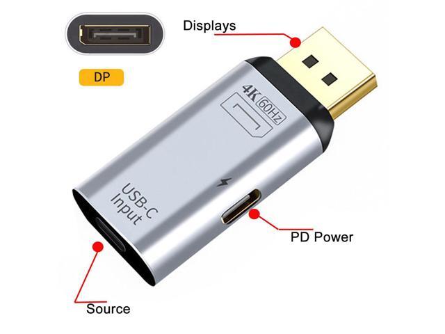 TypeC USB-C Female Source Input to Mini Displayport DP Male Output HDTV ...