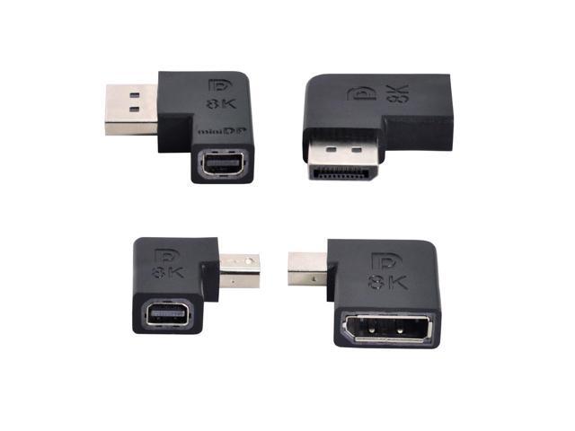 4pcs/set Left Angled Mini DisplayPort 1.4 8K 60hz to DP Adapter Male ...